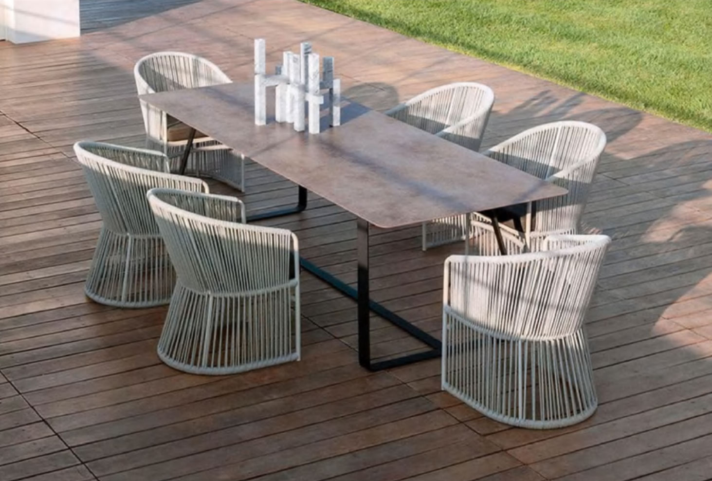 Contemporary Outdoor Dining Chair With Soft Cushions | Elegant Hotel ...